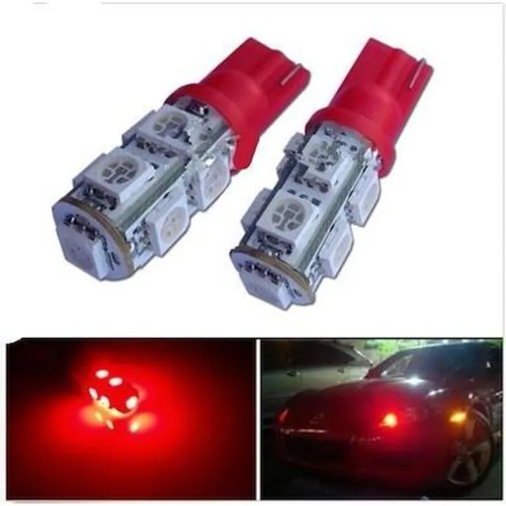 RED 9 SMD Car Parking LED Light Bulbs Pair Pack of 2 Car Parking SMDs ...
