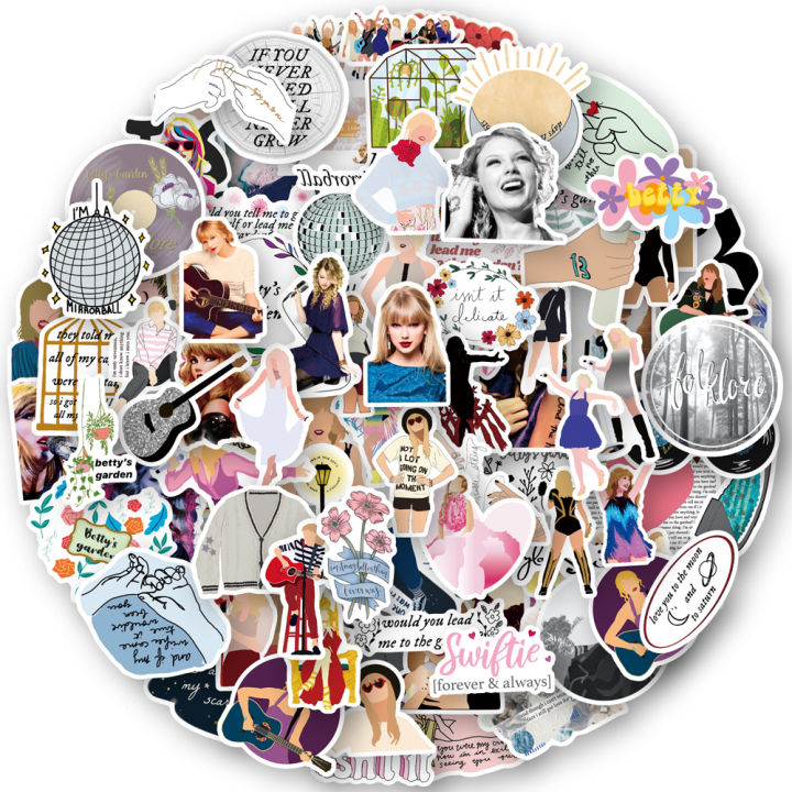 10/30/50/100pcs Singer Alison Swift Taylor Sticker Folk Song Decals ...