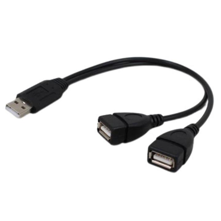 2 In 1 Usb2.0 Extension Cable Female To Dual USB Male Data Cable Y ...