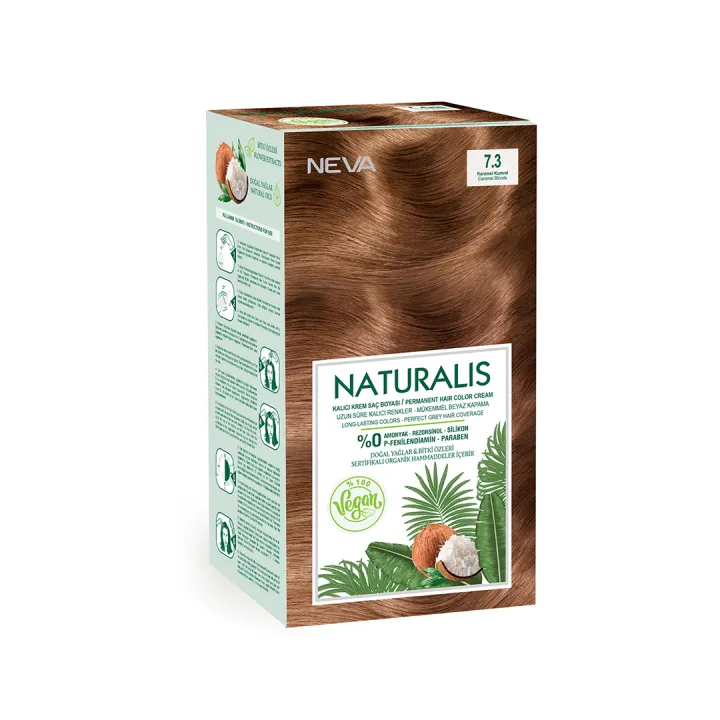Naturalis Hair Color Cream Set – 7.3 Caramel Blonde | Vegan, Ammonia ...
