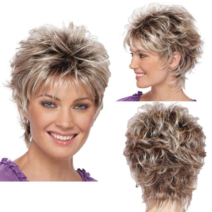 Natural Short Wig Hair Piece Realistic Super Light Wig Reusable Design ...
