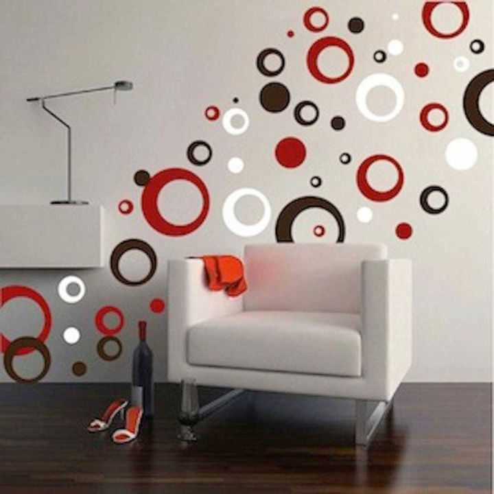 Pak Wall Stickers Thick Rings & Dots Vinyl Wall Art Stickers 15 Rings ...