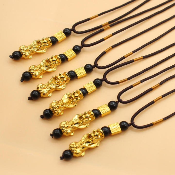Faith Pixiu Necklace Mythical Creature Faith Pendant Lucky Charm color ...