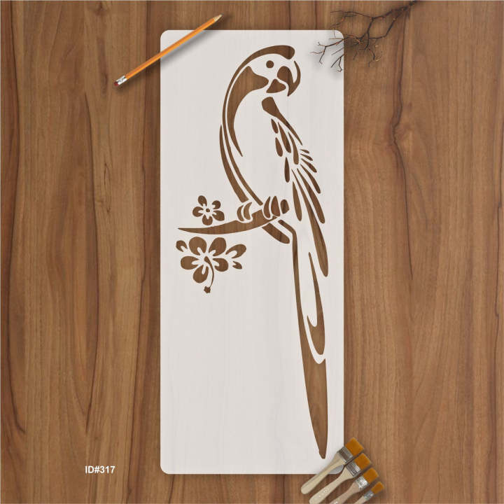 parrot Stencil Reusable Stencil For Canvas And Wall Painting id 317 ...