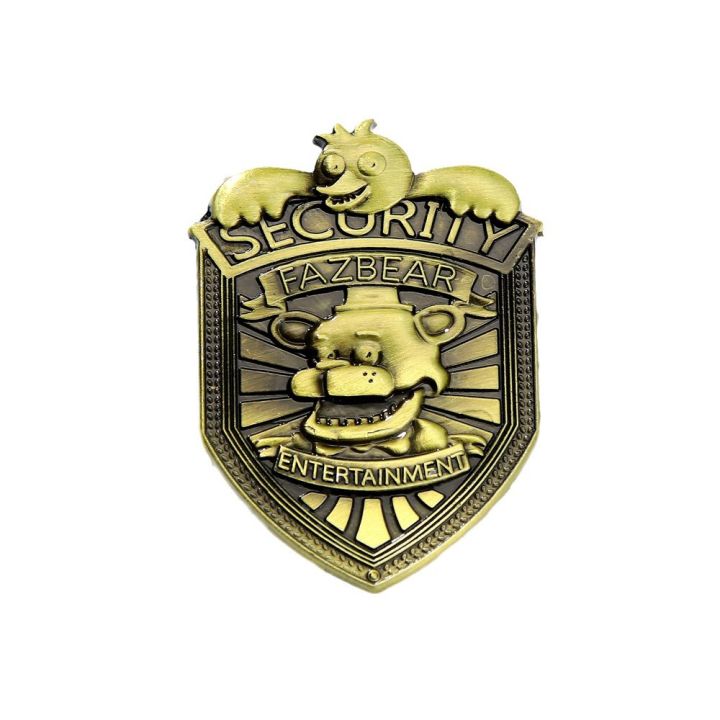 FNAF Security Guard Badge Freddy Fazbear's Night Guard In FNAF Costume ...