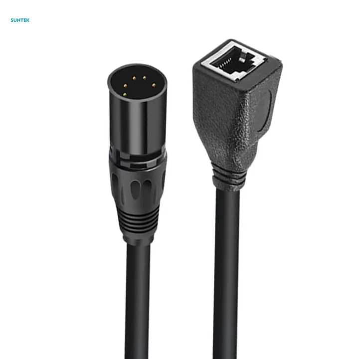 5 Pin XLR to RJ45 Cable Network Connector Cable Wire Audio Signal ...