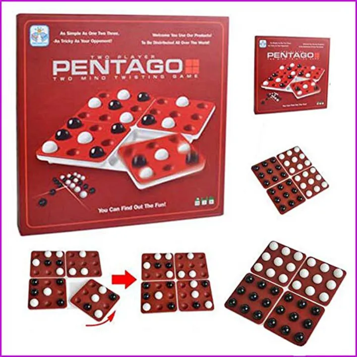 ARSH_ Pentago Marbles Mind Twisting Board Game for Two Players Game for ...
