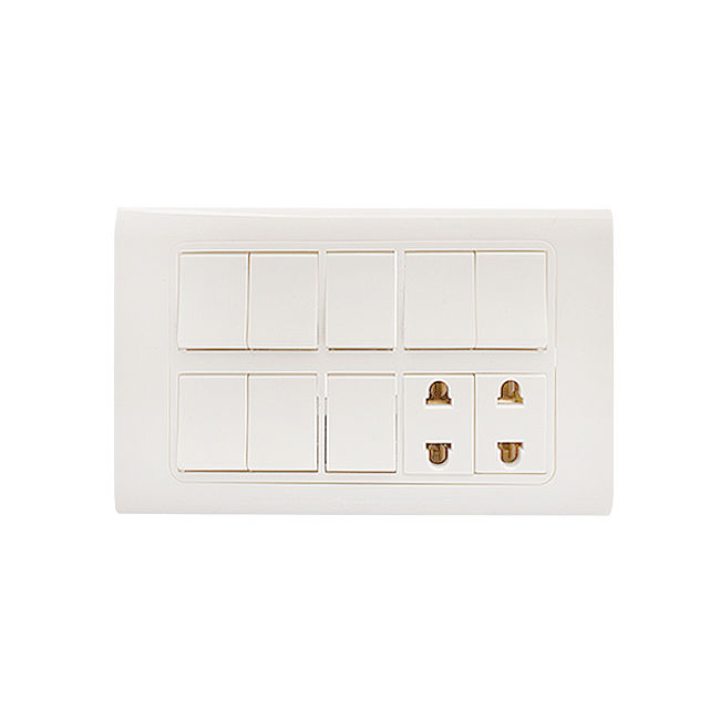 Clopal Typer White Series 8 switch + 2 socket Superior Quality | Daraz.pk