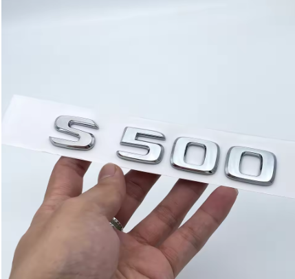 Glossy Silver S500 S560 S580 S600 ABS Emblem for Mercedes Benz S W222 ...