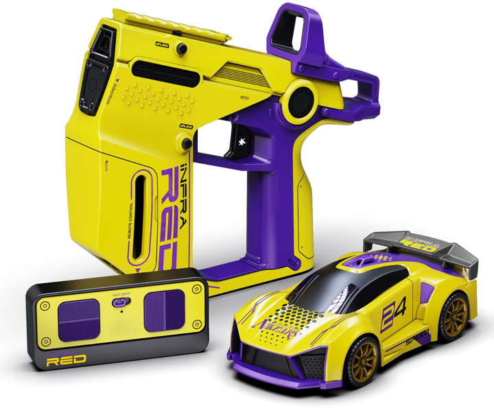 2-Player Infrared Battle RC Car Toy with Dual Remotes | Shoot & Knock ...