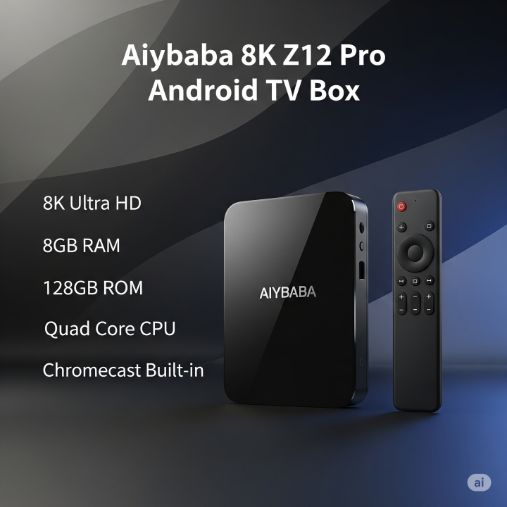 Aiybaba 8K Z12 Pro Android TV Box - 8GB RAM 128GB ROM, Quad Core, 2.4G ...
