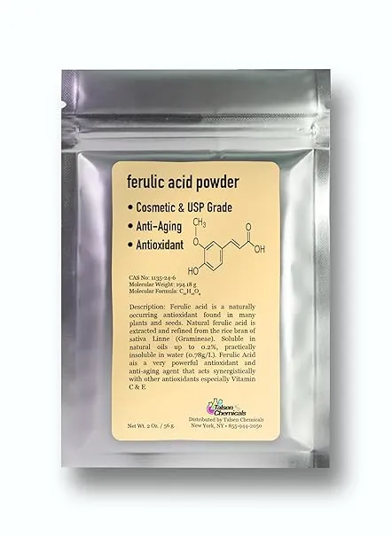 Ferulic Acid Powder Pure Pure Cosmetic Grade Powder Pure Natural ...