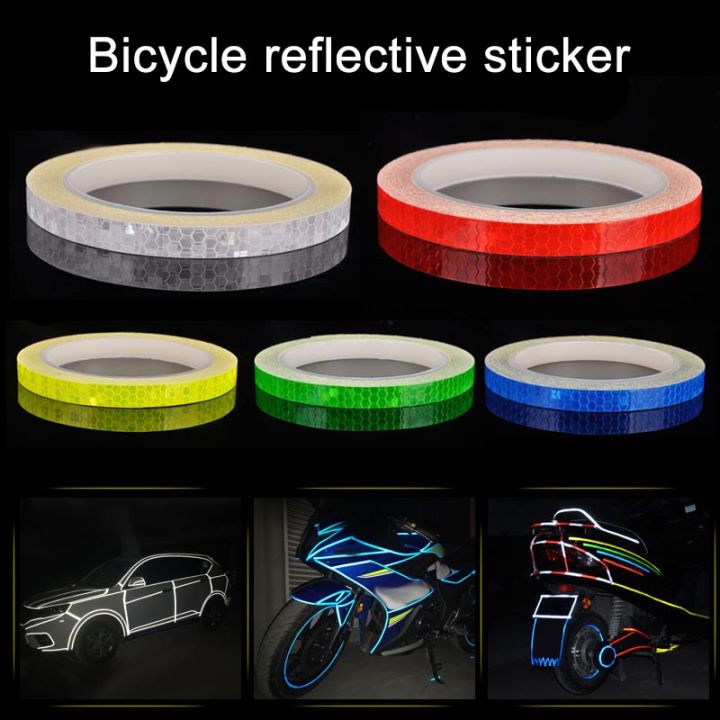 Bicycle Reflective Stickers 800cm x 1cm Safety Tape - Sea Blue | Daraz.pk