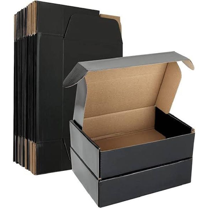 Black Corrugated Boxes With Lamonation 9X6X2.5 inches - 10/20/50 Boxes ...