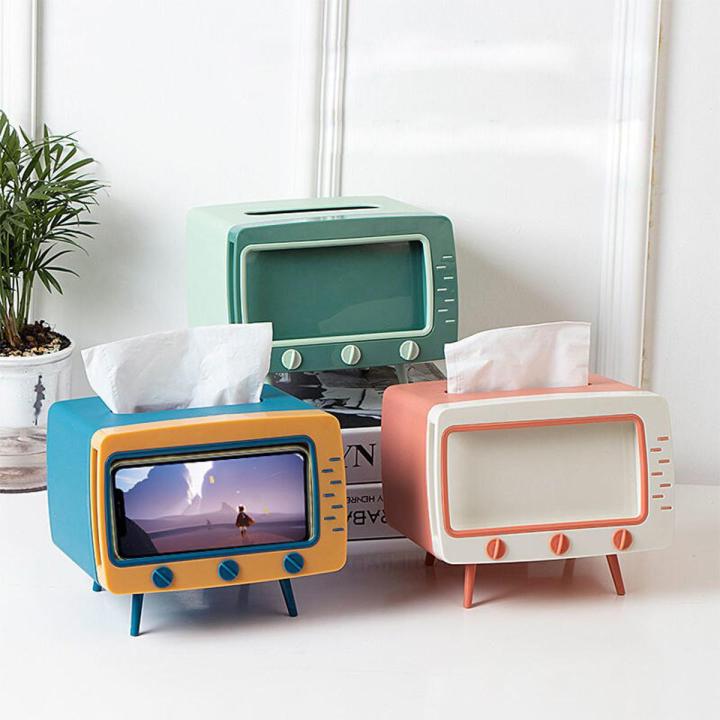 Multifunctional Bracket Retro Phone Holder TV Tissue Box Creative ...
