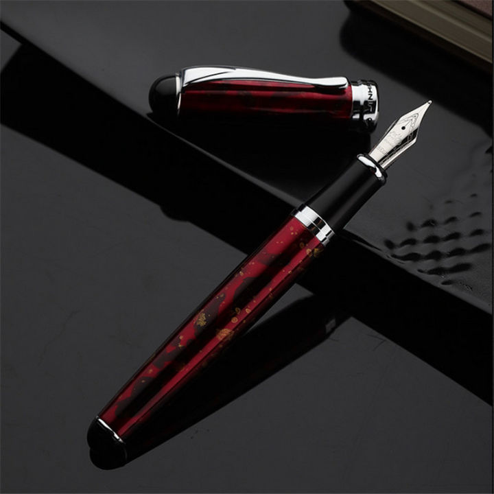 【2024】 JINHAO 750 Red Golden Colors Student Office Fountain Pen School ...
