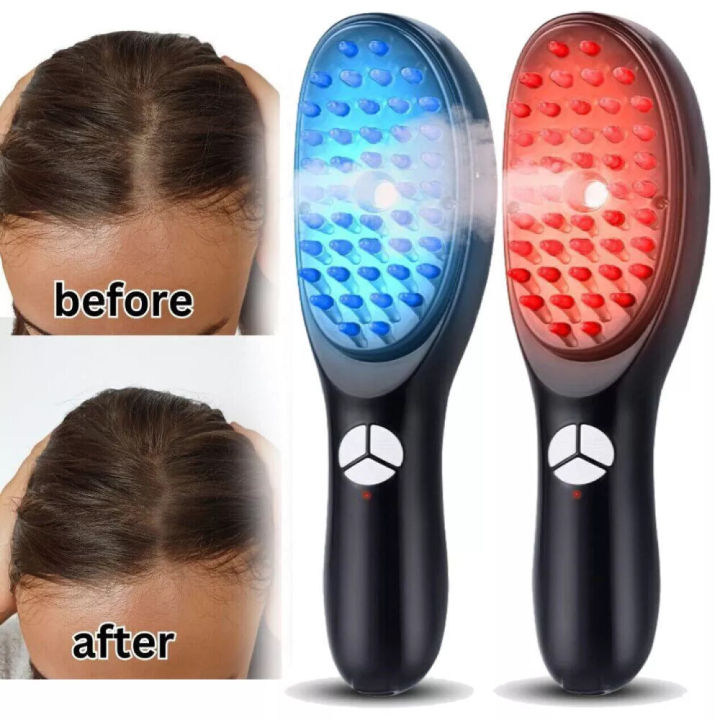 Rechargeable Electric Hair Growth Comb with Scalp Massage, Steam Spray ...