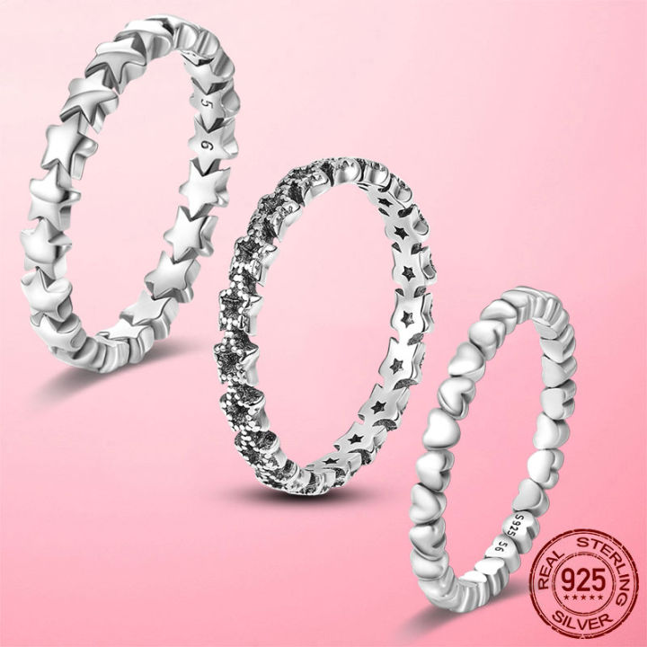 Women Original 925 Silver Rings Starfish Stackable Star Rings For Wedding Anniversary Party ...