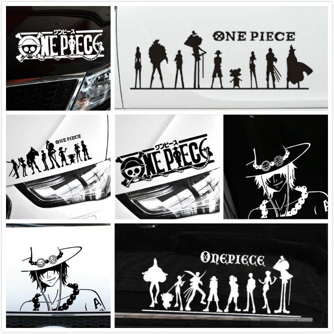 One Piece Luffy Ace Car Stickers Car Eyebrow Door Window sticker ...