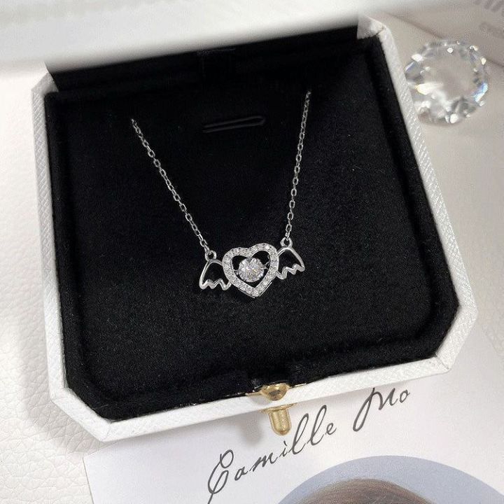 【Unbeatable Deal】Silver Heart Necklace for Women, Light Luxury, Niche ...
