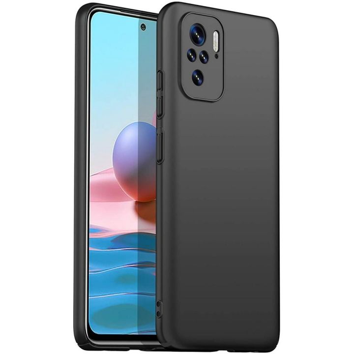 REDMI NOTE 10 4G OR NOTE 10S MATE BLACK SOFT SILICON BACK COVER | Daraz.pk