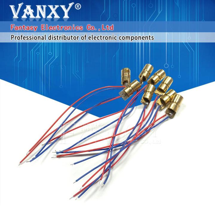 10pcs 10P 3V 650nm 5mW Adjustable Laser Dot Diode Module Red Copper Head laser pointer new ...