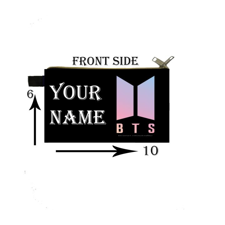 customize pouch bts logo/bts pouch/custom pencil pouch/digital print/2 ...