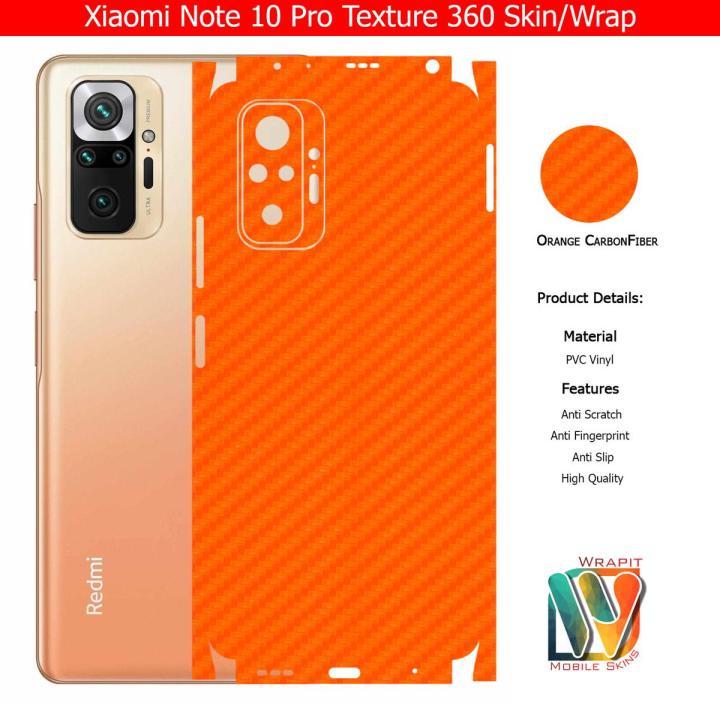 Xiaomi Redmi Note 10 Pro Skin / Wrap 360 Protection Carbon fiber/ Matte ...