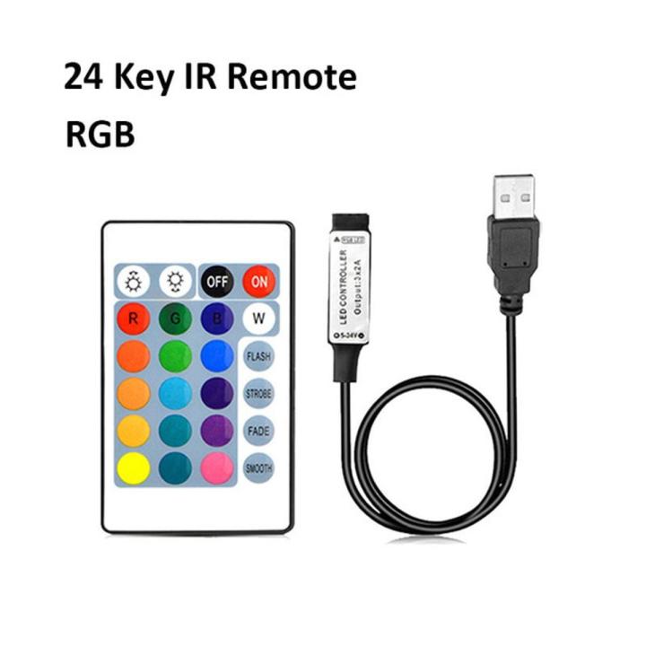 USB IR RF RGB Remote Controller for LED SMD 5050 2835 RGB Strip light 5V Wireless LED controller ...