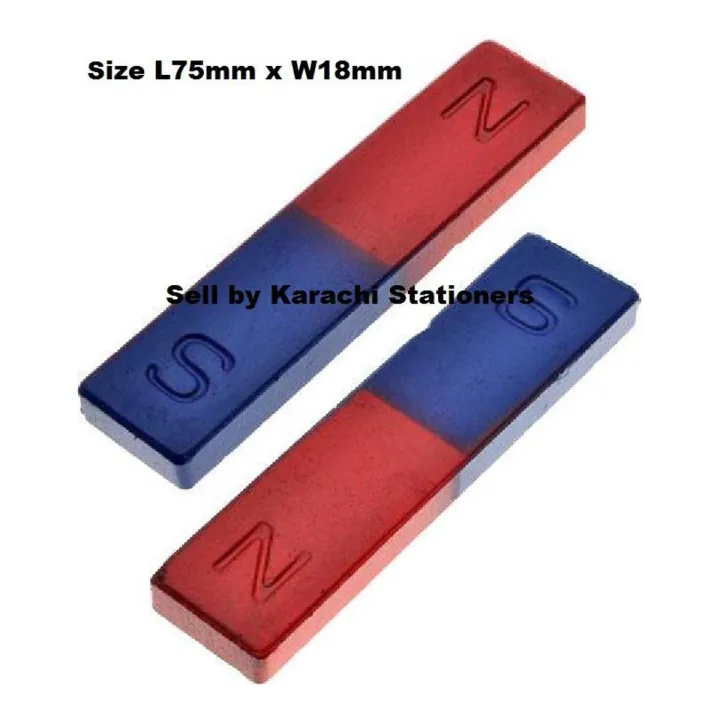 Pack of 2 Bar Magnet - Red & Blue | Daraz.pk