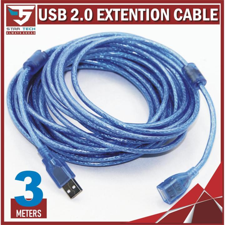 USB Extension Cable 3 Meter USB Extension MALE TO FEMALE 2.0 For ...