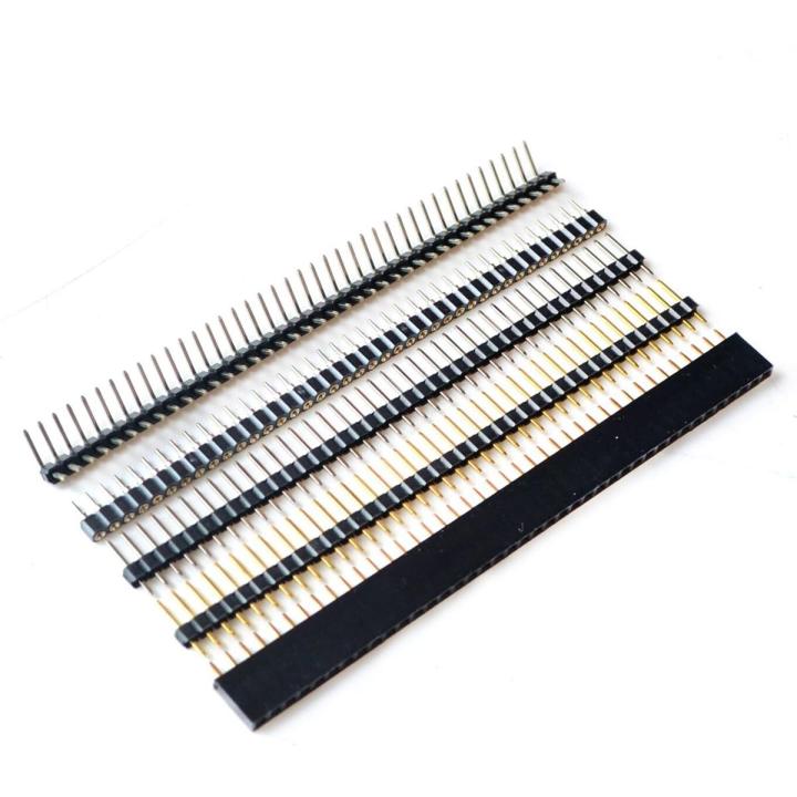 10pcs 40 Pin Single Row Female Male Pin Header Connector GOLD 40 Pin ...