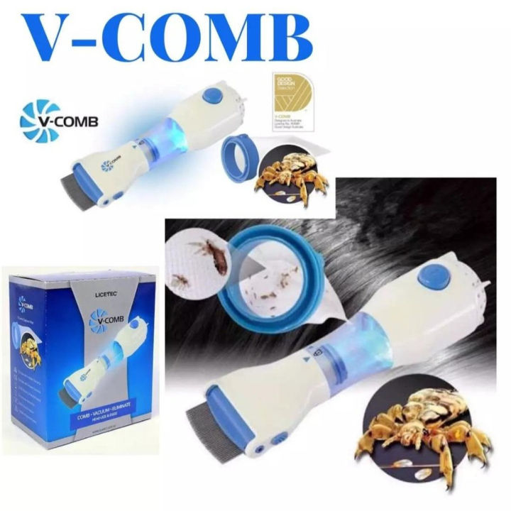 V-Comb Electronic Head Lice Removal Machine – Anti-Lice Vacuum Comb ...