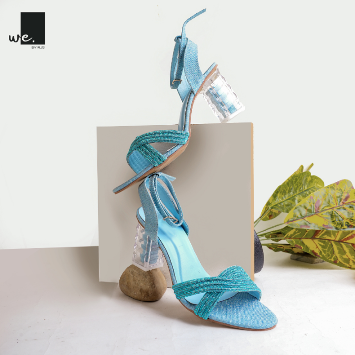 Crystal Ocean High Heel Sandal - Sky Blue | Daraz.pk