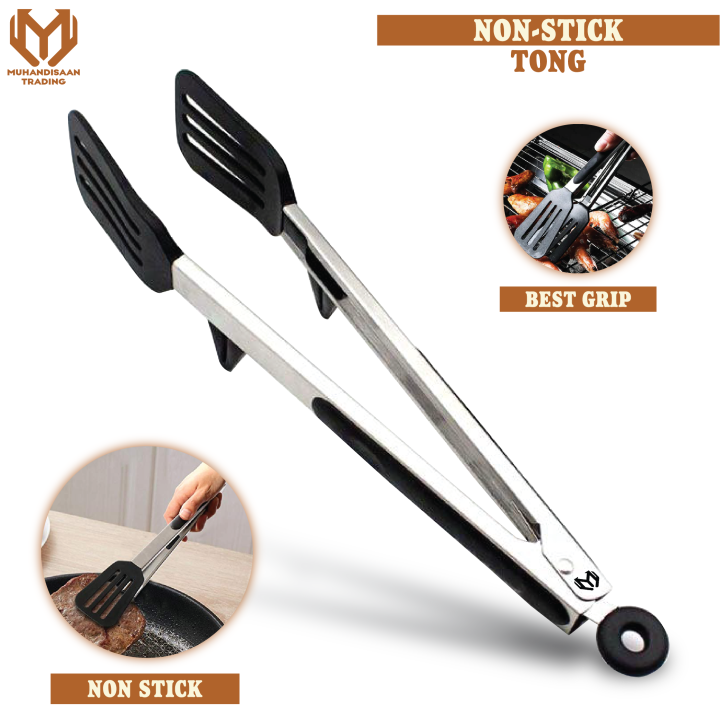 Muhandisaan TradingNon-Stick Tong, BBQ Grill Tong, Non Stick Chimta for ...