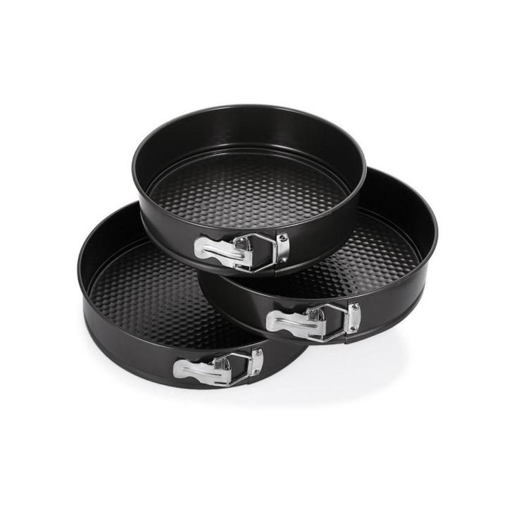 3PCS set Stainless Steel Cake Baking Pan Round Shape Non Stick Oven Baking Tray Cake Mold Bakeware Baking Tools Daraz.pk