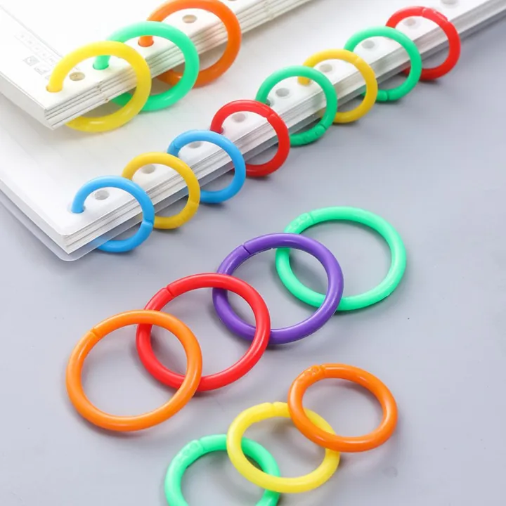 【HOT】 10 Pcs 16/20/28/32Mm Plastic Ring Binder DIY Albums Circle Loose ...