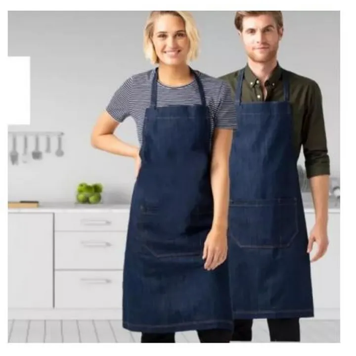Pack of 25 Pcs - Aprons Denim Simple Blue Uniform Unisex Adult Jeans ...