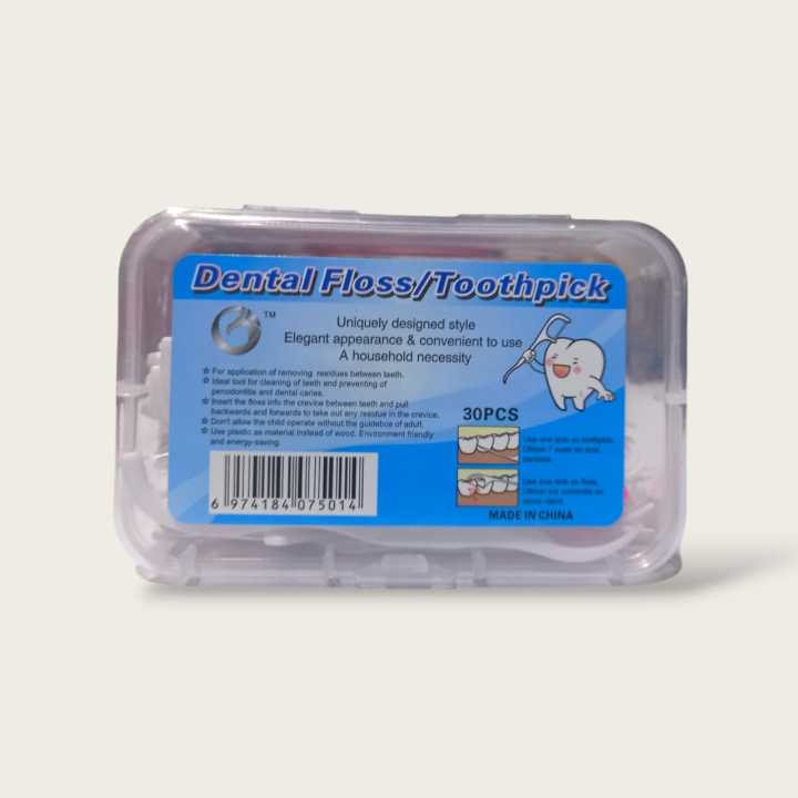 Get 30-Piece Dental Floss Plastic Toothpick Holder with Box for Best ...