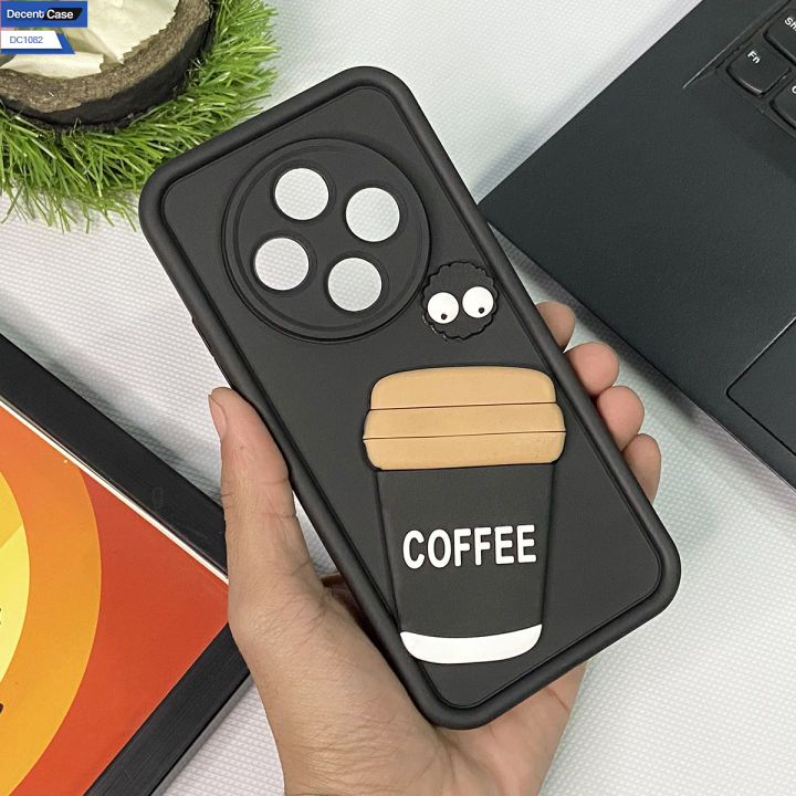 Tecno Spark 30C Cover Cute 3D Coffee and Cartoon Case With Camera ...