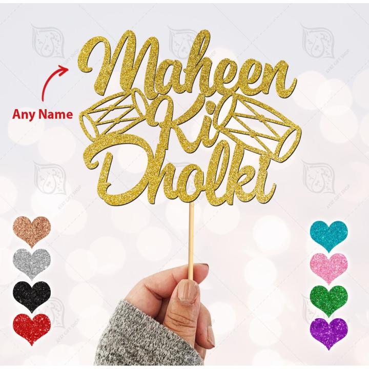 Custom Dholki Cake Topper For Party Celebration, Wedding Topper ...