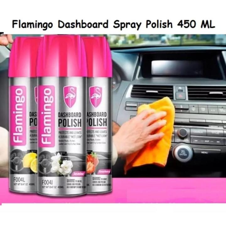 CAR DASHBOARD POLISH Spray Flamingo 450ml (Flavor May vary) | Daraz.pk