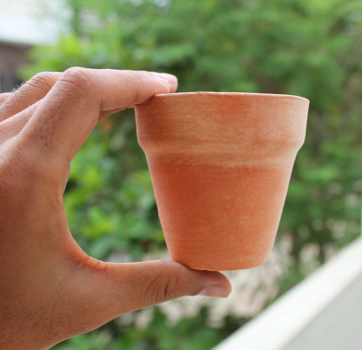 Mini Clay Pots conical shape 3 inch size | Daraz.pk