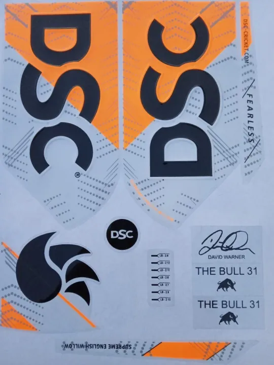 2023 Latest DSC Cricket Bat Stickers | Players Edition Cricket Bats 3D ...