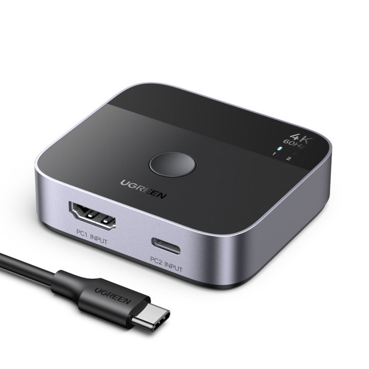 UGREEN Supply 4K60Hz USB-C + HDMI Switcher 2 in 1 out Black Plastic ...