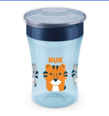 NUK Magic Cup Sippy Cup, 360° Anti-Spill Rim, BPA-Free, 8+ Months ...