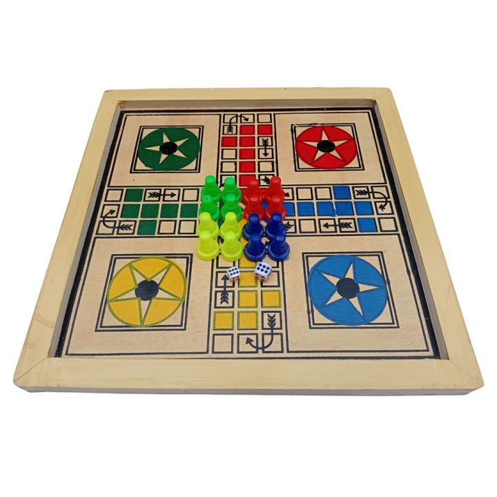 Ludo - Wooden Ludo Frame Game For Family Children / Kids Ludo Board ...