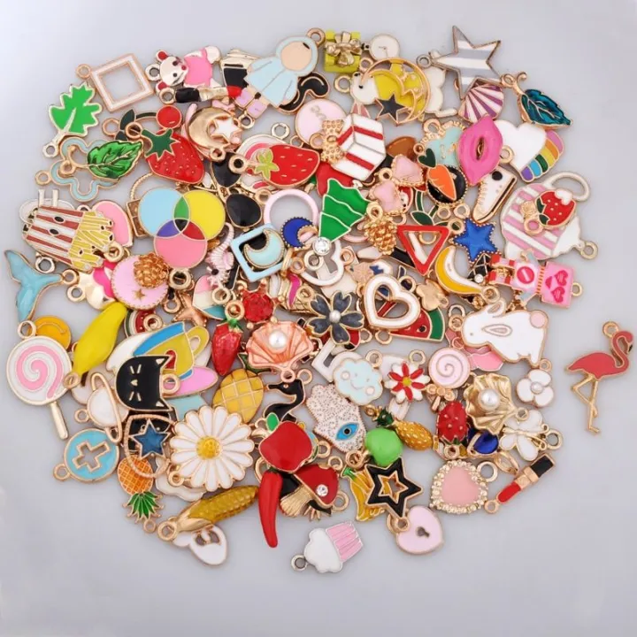 Mixed Color Enamel Metal Charms for Jewelry Making | Cute Mini ...