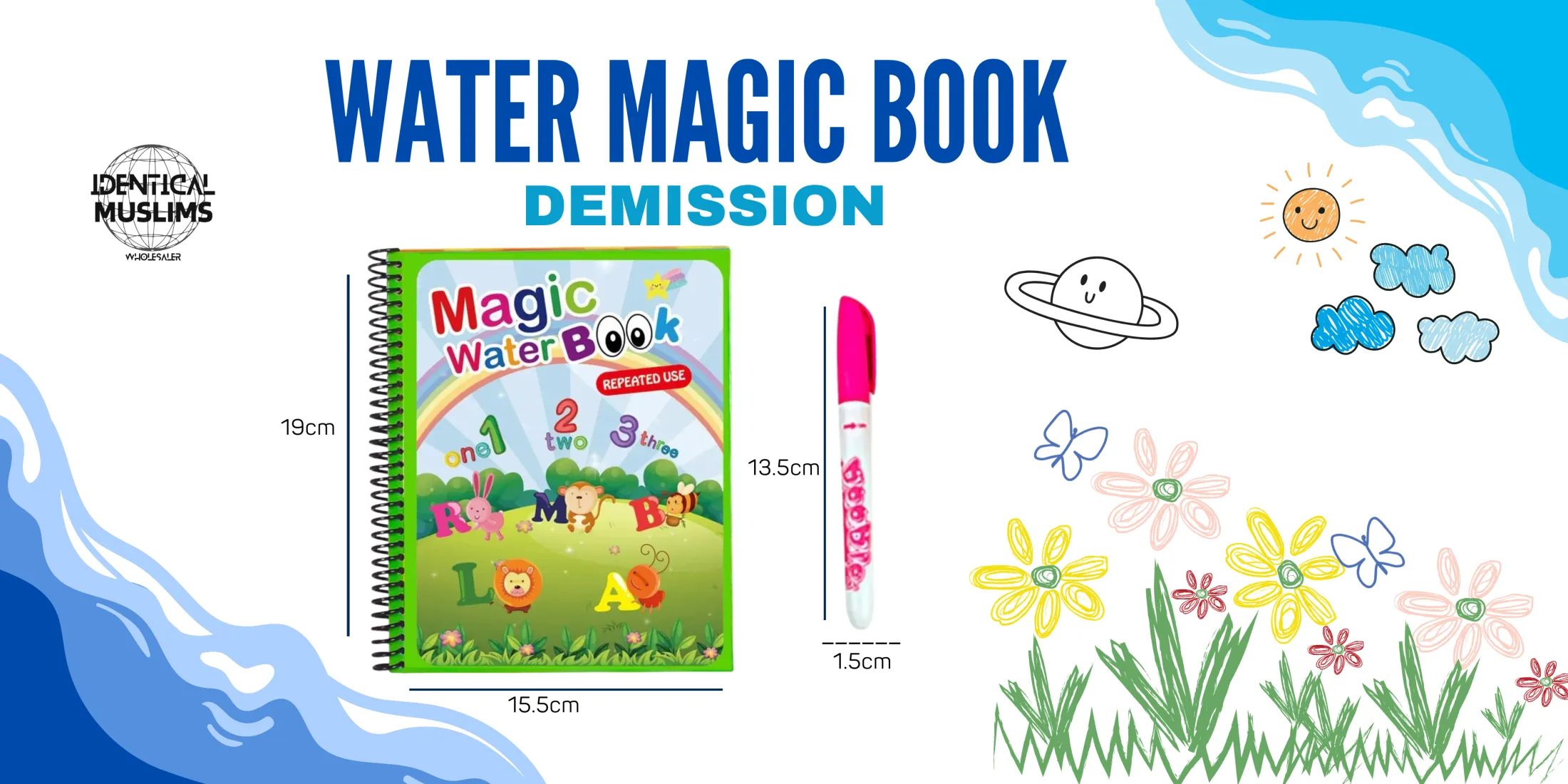 Water Magic Book for Kids | Reusable & Mess-Free Painting Activity ...