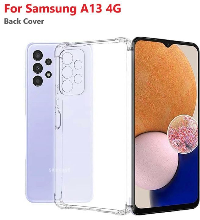 Samsung A13 4G Back Cover Transparent Soft Bumper Clear 6D Silicon ...